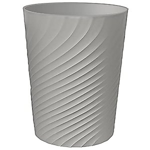 DAJITRE 1.8 Gallon Small Trash Can Wastebasket Recycling Bin Slim Profile for Compact Spaces Bathroom, Office, Bedroom, Kitchen (1.8 Gallon, Grey)