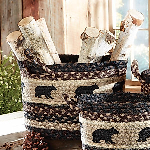 Black Bear Braided Utility Basket - Medium