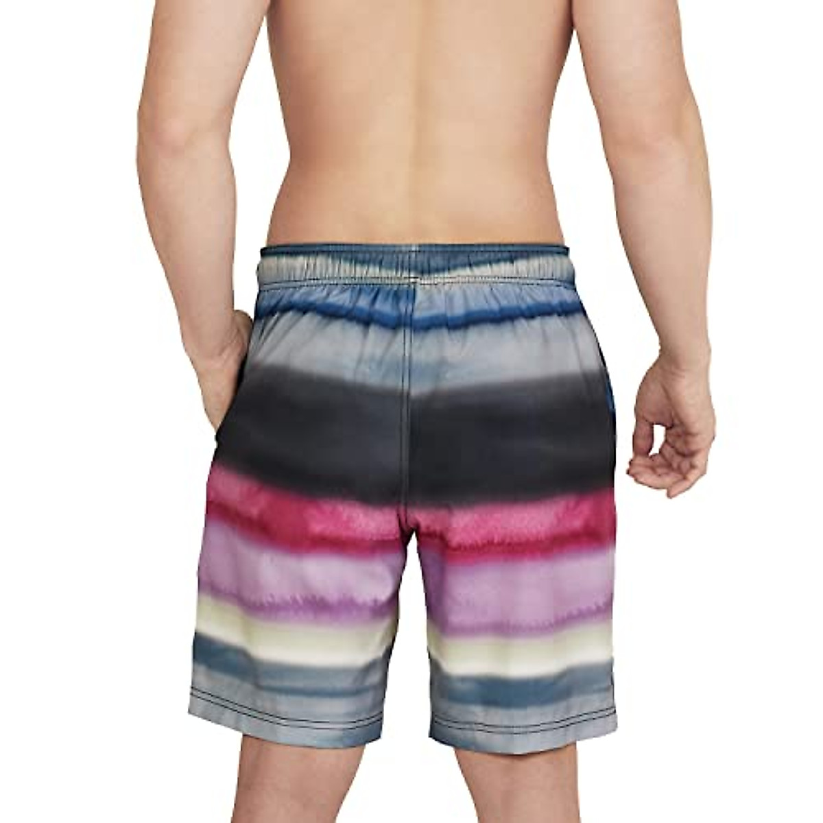 Speedo Men's Standard Swim Trunk Knee Length Boardshort Bondi Printed, 20" Coastal China Blue, X-Large