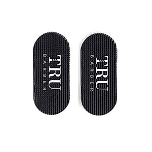 TRU BARBER HAIR GRIPPERS ® 3 COLORS BUNDLE PACK 6 PCS for Men and Women - Salon and Barber, Hair Clips for Styling, Hair holder Grips (Black/Red/Black)