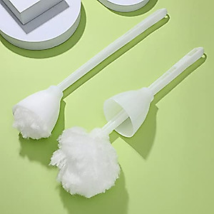 Tofficu 5Pcs Toilet Bowl Brush Soft Swab Toilet Brush Toilet Scrubber Cleaning Brush Dead Corner Cleaners Toilet Bowl Mop for Home Washroom Bathroom Accessories （White）