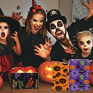 AnyDesign 12 Sheet Halloween Wrapping Paper Pumpkin Spider Webs Dot Gift Wrap Paper Bulk Folded Flat Scary Decorative DIY Art Craft Paper for Halloween Birthday Party Gift Decor, 19.7 x 27.6 Inch