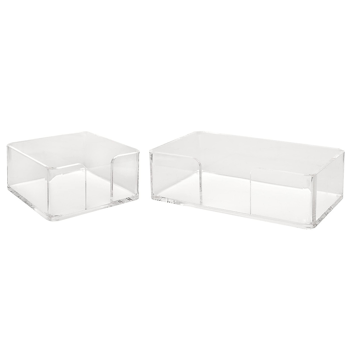 Guest Towel Holder Tray Bathroom Paper Hand Towels Caddy Basket Acrylic Holder Bathroom Accessories Clear Bathroom Storage and Organization or Dinner Napkin Holders 4.5" x 9" x 2.5 Made in USA