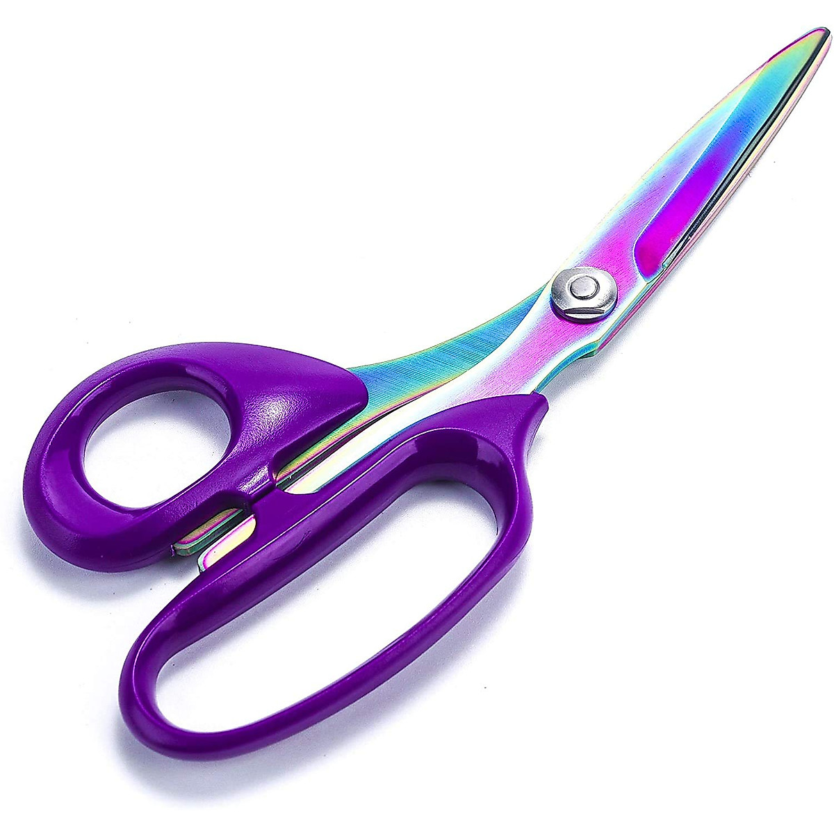 SIRMEDAL Rust-proof Titanium Coated Stainless Steel Multipurpose 8” Rainbow&Purple Scissors Fabric Textile Dressmaking Craft Office Home Daily Use