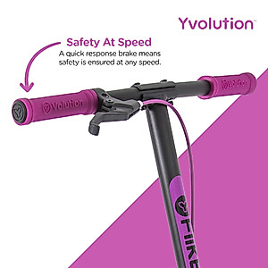 Yvolution Y Fliker Air A3 Scooter 3 Wheels Foldale Wiggle Scooter Self-Propelling Drifting Scooter for Boys and Girls Age 7+ Years (Purple 2020)
