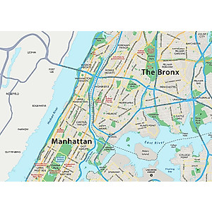 New York City Street Map - 23.2 x 23.2 Inches - Paper Laminated