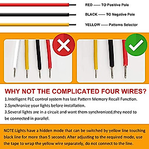 12-24V 20-LED Super Bright Emergency Warning Caution Hazard Construction Waterproof Amber Strobe Light Bar with 32 Different Flashing for Car Truck SUV Van - 4PCS (White Green)