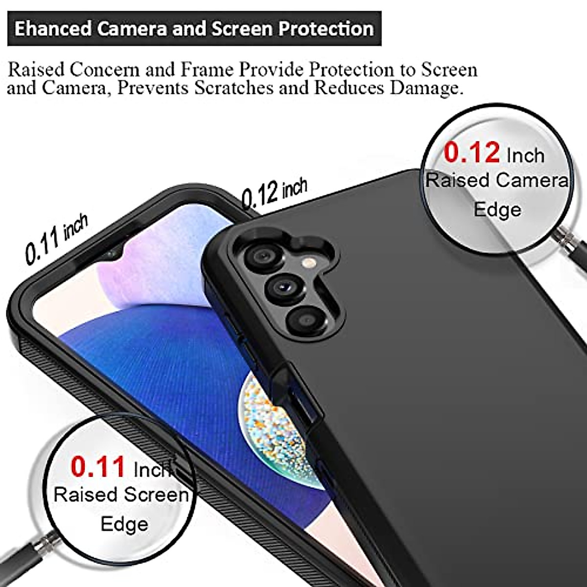 TMIDVFV Compatible with Samsung Galaxy A14 5G Case, with Belt Clip Holster Heavy Duty Rugged Shockproof Full Body Protection Kickstand Phone case for Samsung Galaxy A14 5G (Black)