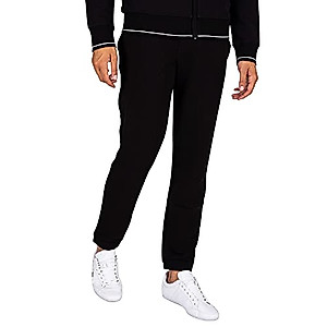 A|X ARMANI EXCHANGE mens Drawstring Jogger With Logo Zip Pocket Casual Pants, Black, Small US