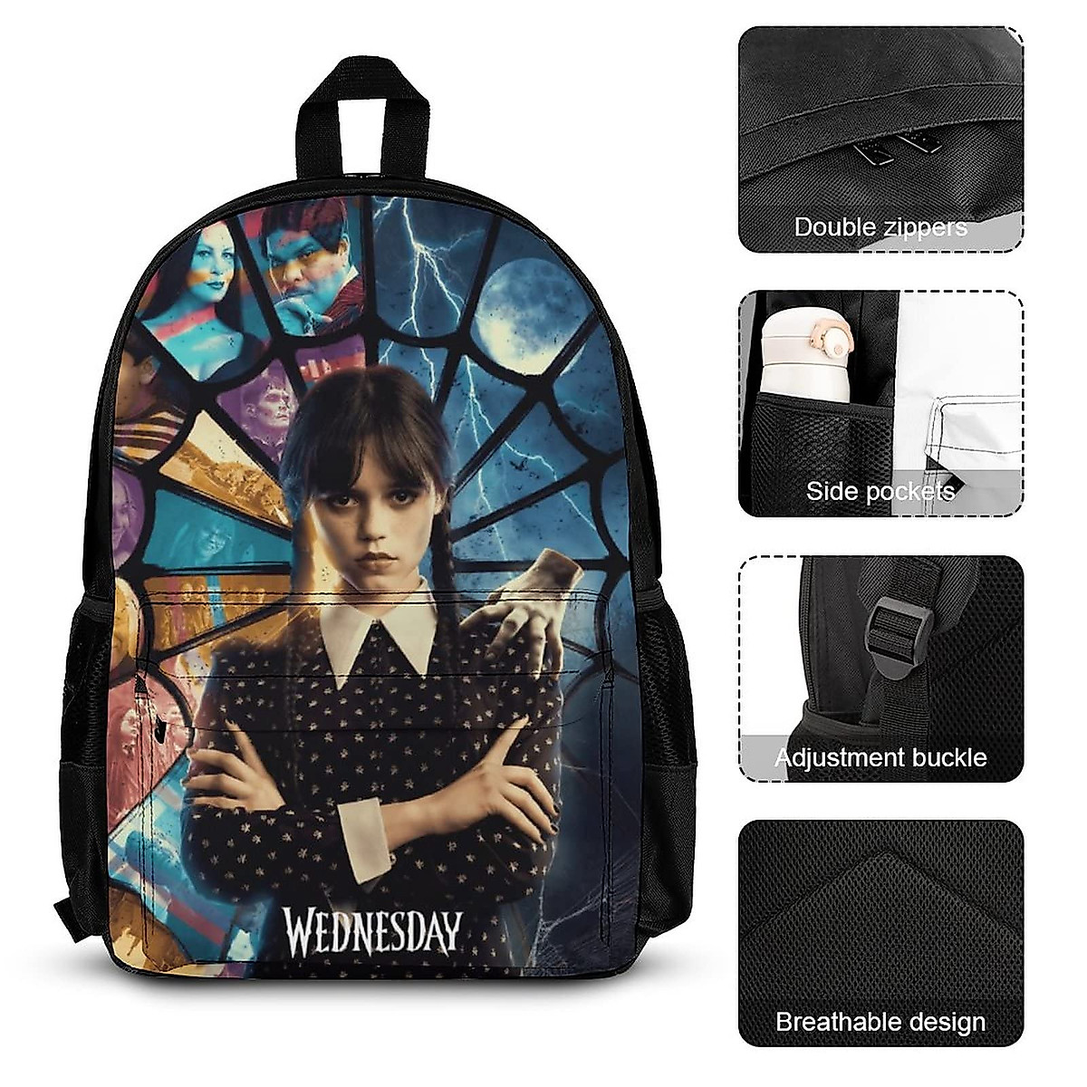 JCLOCK Portable Backpack Insulated Lunch Bag Pencil Case 3 Piece Set For Women Boys Teen School Backpack Students School Bag Insulated Dinner Bag Pencil Pouch 3 Pcs Set