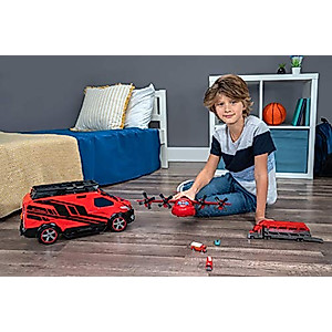 Micro Machines Fire and Rescue Cargo Transporter Plane - Features Vehicle Hatch, Retractable Hook, Cargo Doors, and Exclusive Vehicle - Collect Them All - Amazon Exclusive