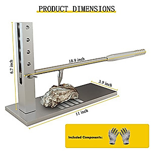 Hoomuda Upgrade Oyster Shucker - Premium Oyster Opener Tool Make Shucking Oysters a Breeze