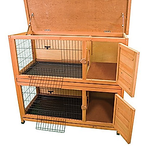 Ware Manufacturing Premium Plus Double Decker Hutch for Rabbits and Small Pets