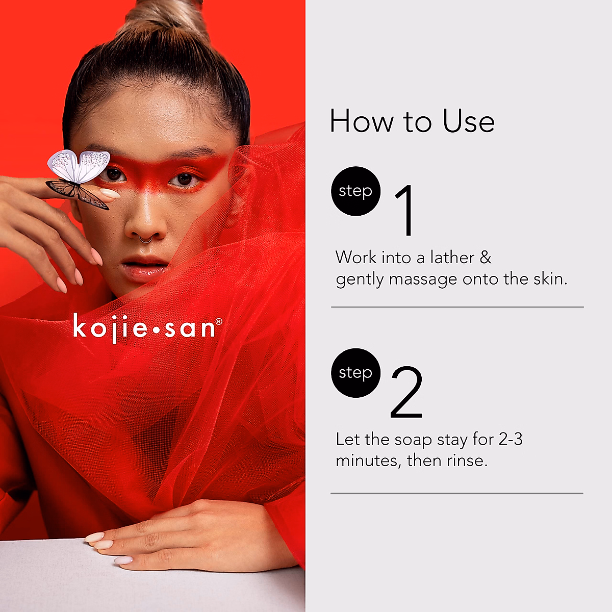 Kojie San Skin Brightening Soap – The Original Kojic Acid, Dark Spot Remover Bar Soap with Coconut & Tea Tree Oil – 100g x 3 Bars with Net