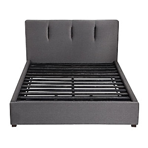 Lexicon Woodwell Platform Bed with Storage, Cal King, Graphite