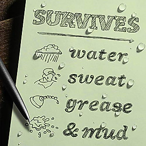 Rite In The Rain Weatherproof 4" x 6" Top Spiral Notebook Kit: Tan CORDURA Fabric Cover, 4" x 6" Green Notebook, and an Weatherproof Pen (No. 946-KIT)