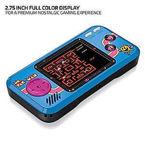 My Arcade Pocket Player Handheld Game Console: 3 Built In Games, Ms. Pac-Man, Sky Kid, Mappy, Collectible, Full Color Display, Speaker, Volume Controls, Headphone Jack, Battery or Micro USB Powered