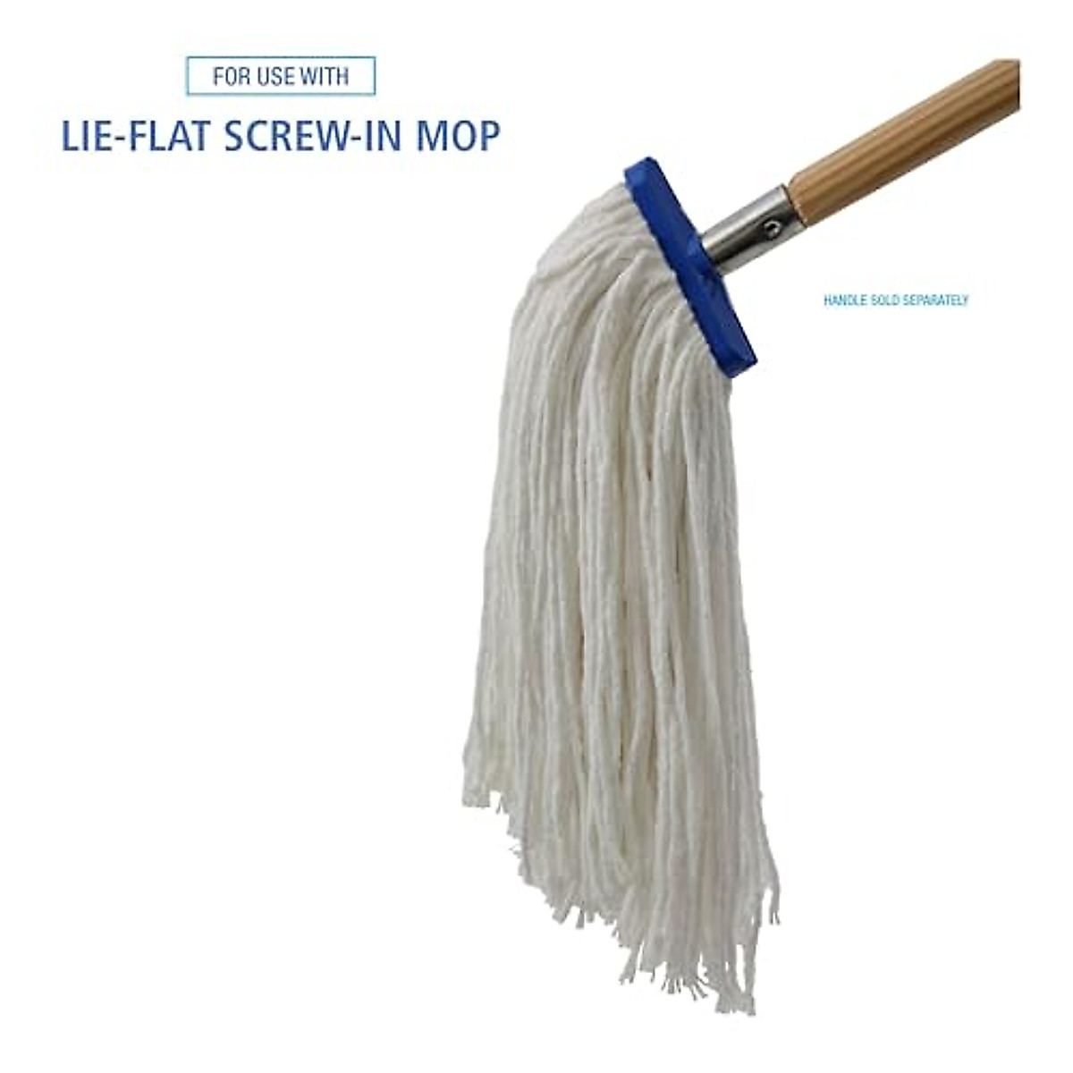 Boardwalk BWK732R 32 oz. Economical Lie-Flat Rayon Fiber Mop Head - White (12/Carton)