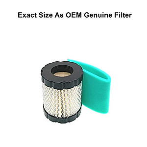 MOWFILL 2 Pack 798897 794935 Air Cleaner Cartridge Filter with 593217 Pre Filter Replace for Briggs Stratton 653412, 592496 Fits 44M977 44P977 44Q977 49L977 49M977 Lawn Mower Air Filter