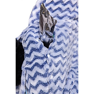 Niko Easy Wash Children's Car Seat Cover & Liner - Blue Chevron Minky - Great for Winter Weather - Universal FIT - Crash Tested - Waterproof SEAT Bottom - Mess Protection - Machine Washable