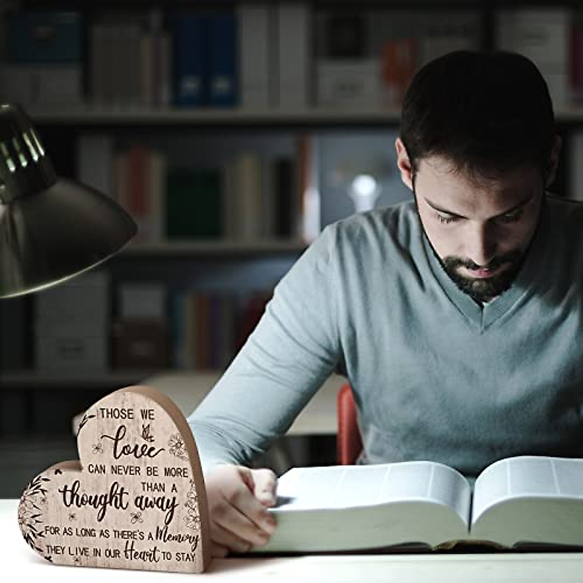 Sympathy Gift Memorial Heart Present for Loss of Loved One Bereavement Gift Bereavement Sign Grieving Gift Decorative Sign Plaque for Loss of Deceased Father Mother Son Brother Remembrance Condolence