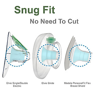 Maymom 13mm Flange Insert Compatible with Elvie Single/Double Electric, Elvie Stride Cup (24mm), Compatible with Medela PersonalFit Flex Shield, Not Original Elvie Replacement Pump Parts