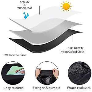 Foosball Table Cover Soccer Table Cover Protection Waterproof Outdoor/Indoor UV Resistant-63x45x19 inches (LxWxH)