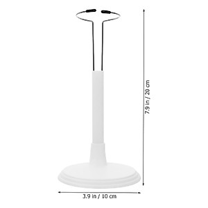 jojofuny Doll Stands for 8- inch Dolls, 2pcs White Action Figure Stand Portable Fashion Dolls Organizer Display Bracket Doll Holder for Home Decoration, 25cm