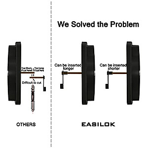 EASILOK Sliding Door Handle Set with Key Cylinder & Mortise Lock, Patio Door Handle Replacement Fits Door Thickness from 1-1/2" to 2-4/25",3-15/16''Screw Hole Spacing