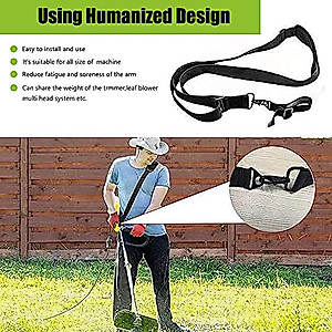 HPENP Shoulder Strap Trimmer Strap Blower Strap Weed Wacker Strap Universal for EGO String Trimmer, Weedeater Leaf Blower, Multi Head System Compatible with EGO String Trimmer and All Types