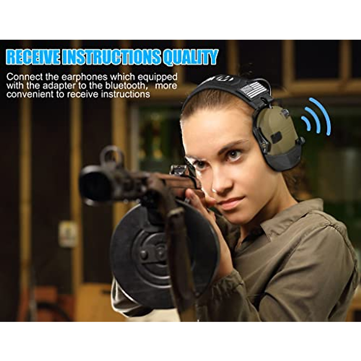 HEATCHEER Bluetooth Adapter for Walker's Shooting Earmuffs, Rechargeable Bluetooth Connector Compatible with Walkers Razor Slim Electronic Muff, Handsfree Calling & Audio Receiver