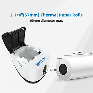 GAINSCHA Classic Thermal Receipt Printer, Small and Exquisite 58mm Printer Support Cash Drawer Application, Bluetooth+USB Connection [When You find Plug Isn't U.S Current Plug, pls Contact with us]