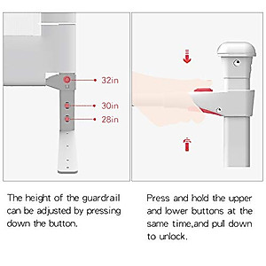 M MAYbabe Bed Rail. Baby Bed Rail. Extra Long and Tall Kids Bed Rail Guard -Bed Guard Rails for King Size 76 inches Wide.(Gray-1 Pack)