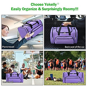 YoKelly Sports Duffel Bag 20 inch for Travel Gym - Purple