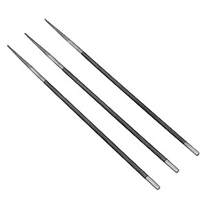 Zerodis Chainsaw Chain Sharpening File, 3Pcs 3/16" 4.8mm Round Bearing Steel Sharpening Chainsaw Files, Sharpener for Woodwork Garden Outdoor