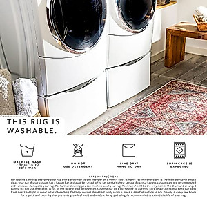 Artistic Weavers Suri Vintage Washable Area Rug 7'10" x 10'2", Rust/Blue