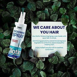 Biotin Hair Thickening Serum for Hair Growth and Volume - DHT Blocker for Hair Loss Prevention and Fine Hair Texturizing Spray