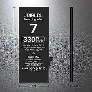 JDIRLDL 3300mah Battery for iPhone 7, (2023 New Version) High Capacity Li-ion Polymer Replacement Battery for iPhone 7 Compatible with A1660/A1778/A1779, with Full Repair Tools