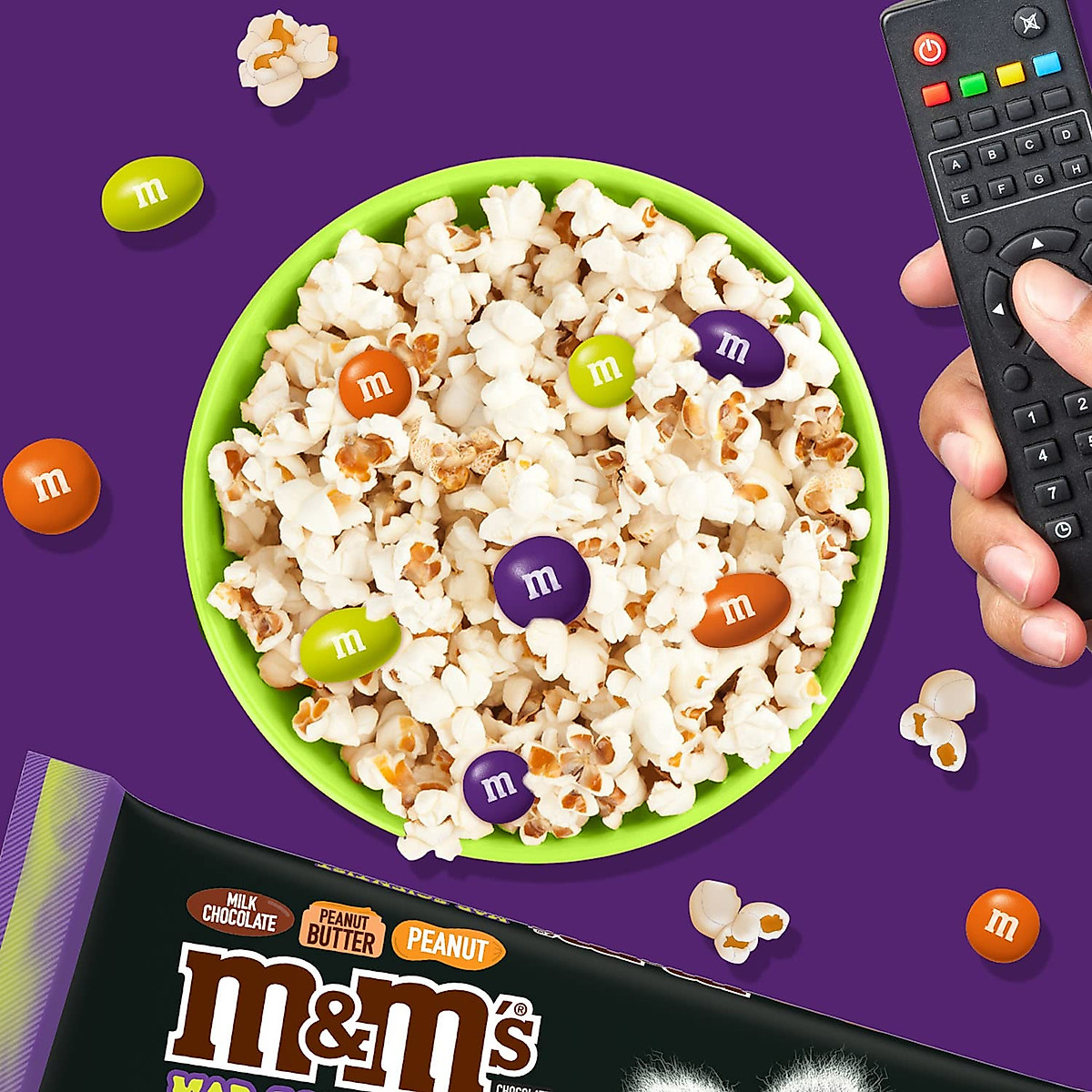 M&M'S Mad Scientist Mix Peanut, Peanut Butter & Milk Chocolate Assorted Halloween Candy, 8 oz Bag