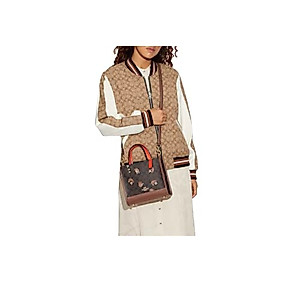 Coach Signature Jacquard Dempsey Tote 22 (IM/Brown Black Multi)