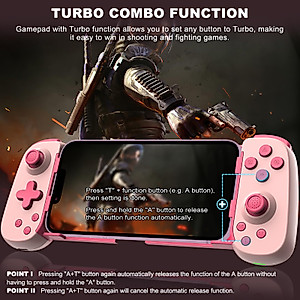 arVin Wireless Gaming Controller for iPhone, iPad, Android, Samsung Galaxy, Tablet, Switch, PS4, PC Gamepad with Hall Effect Joystick/Turbo/6-Axis Gyro/Vibration, Direct Play for Call of Duty, Genshin