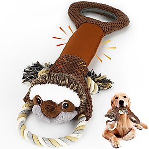 Eneston Large Plush Squeaky Dog Toys with Crinkle Paper, Tug of War Pull Toys for Puppies, Interactive Dog Chew Toys for Small, Medium and Large Dogs