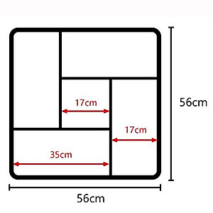 PIBM Stylish Simplicity Shelf Wall Mounted Floating Rack Shelves Solid Wood Retro Lattice Back Hook Multi-Layer Multifunction Environmental Protection, Brown , 56x12x56cm