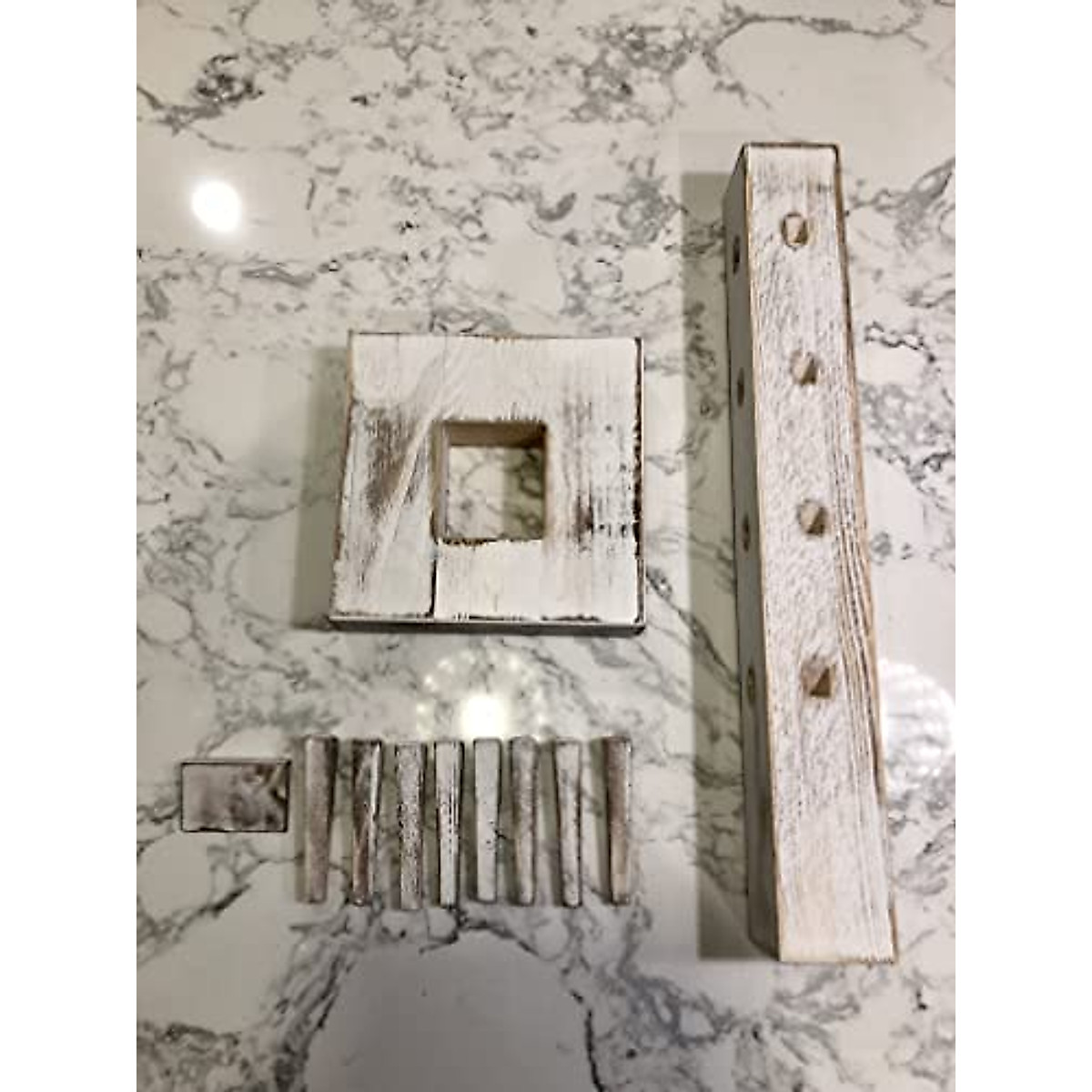 16" Solid Wood Coffee Mug Stand | Coffee Mug Tree | Coffee Mug Rack | Coffee Cup Holder | Adjustable / Removable Hooks | Holds 10 Mugs | Collapsible for Storage | Jewelry / Watch Organization (White)