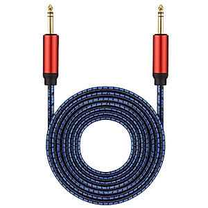 NC XQIN TRS Cable 1/4 to 1/4 Audio Cable,Quarter Inch Cable 1/4 inch Cable Balanced Stereo Audio Cable Nylon Braid - 50FT