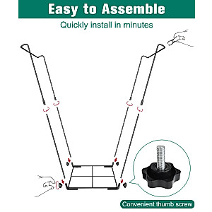 Tuohours Outdoor Trash Bag Holder Stand - Heavy Duty Metal Garden Garbage Bag Support Frame for 30-45 Gallon Capacity, Multi-Use Portable Yard Leaf Bag Stand for Leaves, Camping, Weeding, Lawn Party