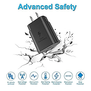 Super Fast Charger Type C, 25W USB C Wall Charger Block with -10FT- Nylon Braided Type C Cable for Samsung Galaxy S22 Ultra/S22/Z Fold 4/Z Flip 4/S22+/S21/S20 Ultra/S10+/S9/Note 20 Ultra/Note10/A53