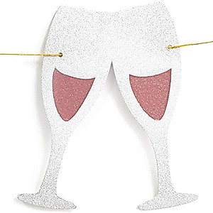 Mimosa Bar Sign But First Mimosas Rose Gold Banner, Decorations for Bridal Shower Baby Shower Bachelorette Party Engagement Wedding Graduation Fiesta Bubbly Bar Champagne Brunch Birthday Party