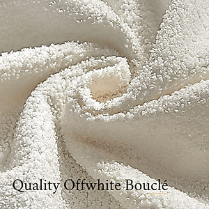 papababe Couch, Comfy Sofa Couch with 24" Extra Deep Seats, Offwhite Modern Sofa- 3 Seater Sofa Couch for Living Room Apartment Lounge, Bouclé