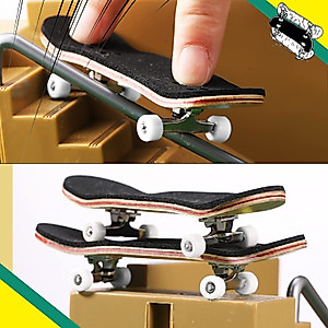 Zhehao 8 Pcs Fingerboard Bearing Wheels Standard Fingerboard Tool Fingerboard CNC Lathed Bearing Fingerboard Screwdriver and 2 Pcs Nut Driver for 34 mm Wide Decks Finger Skateboard Trucks (White)